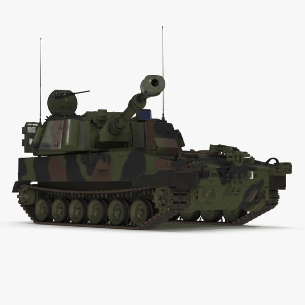modelo 3d M109 Paladin Howitzer Camuflaje Color Aparejado - TurboSquid ...