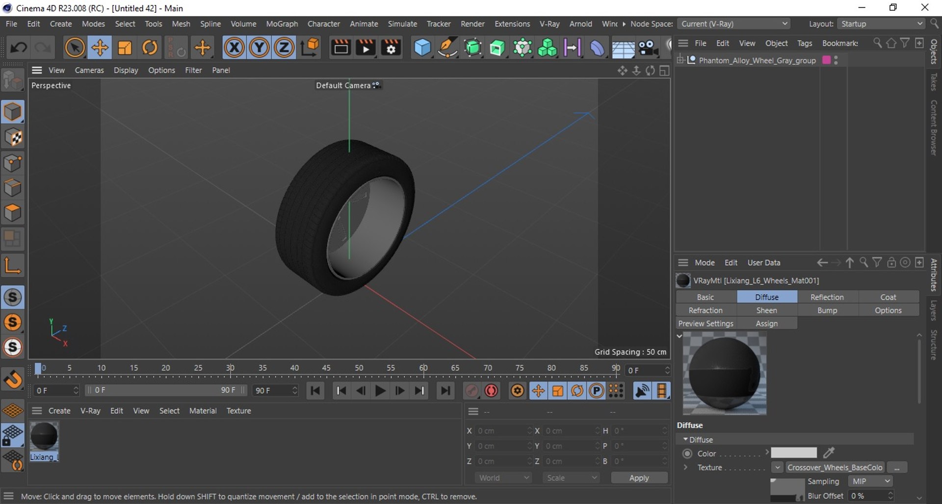 3D Model Phantom Alloy Wheel Gray - TurboSquid 2315147