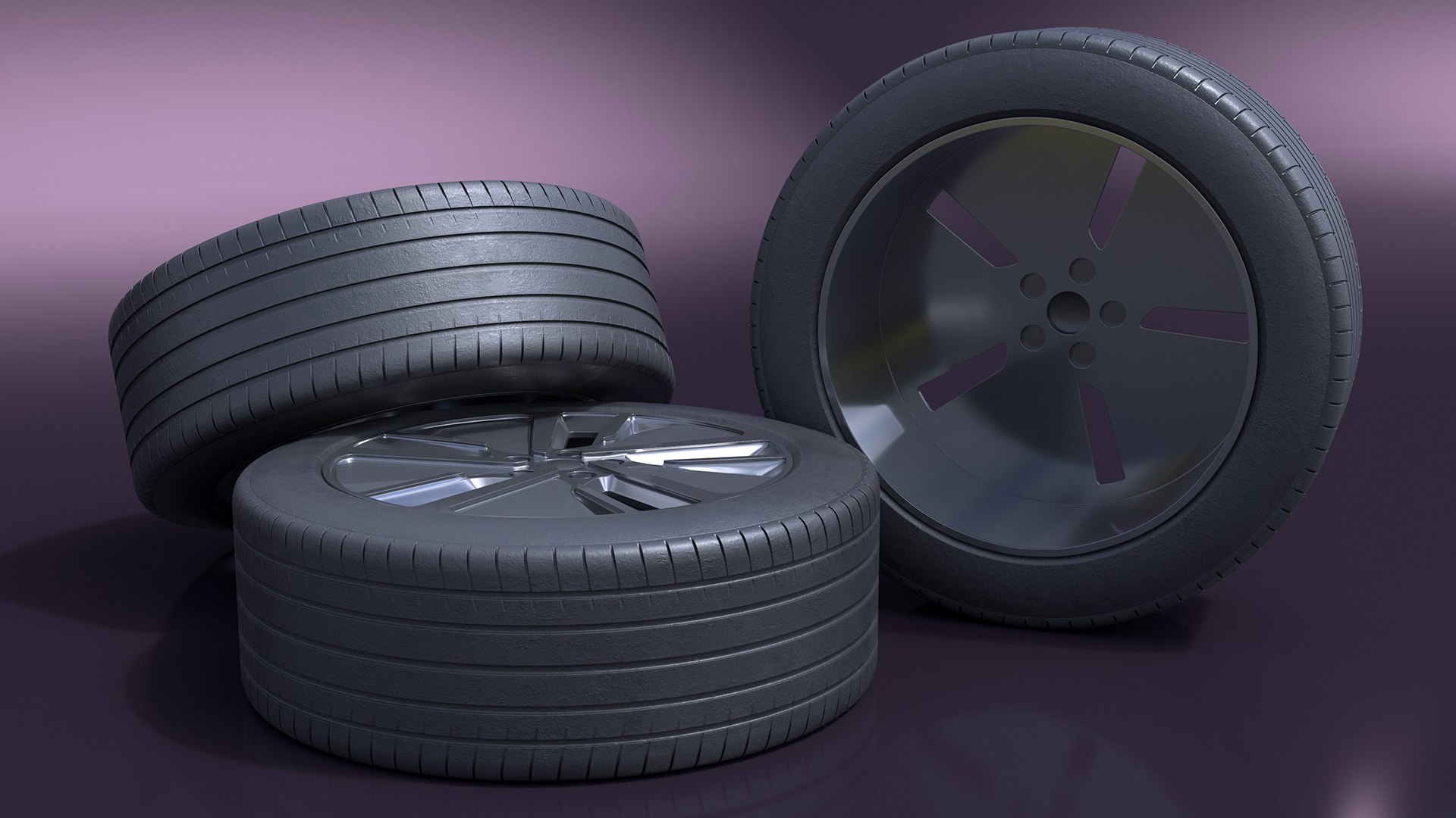 3D Model Phantom Alloy Wheel Gray - TurboSquid 2315147