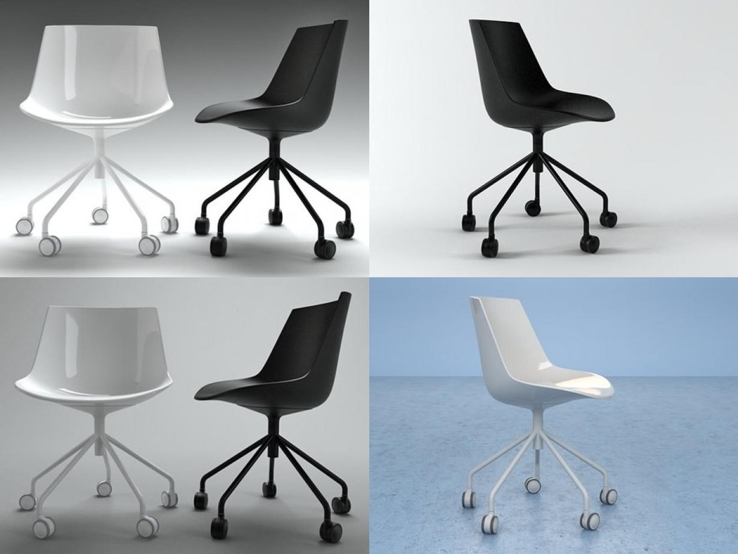 Flow Chair 5 Legs 3D Model - TurboSquid 1180955
