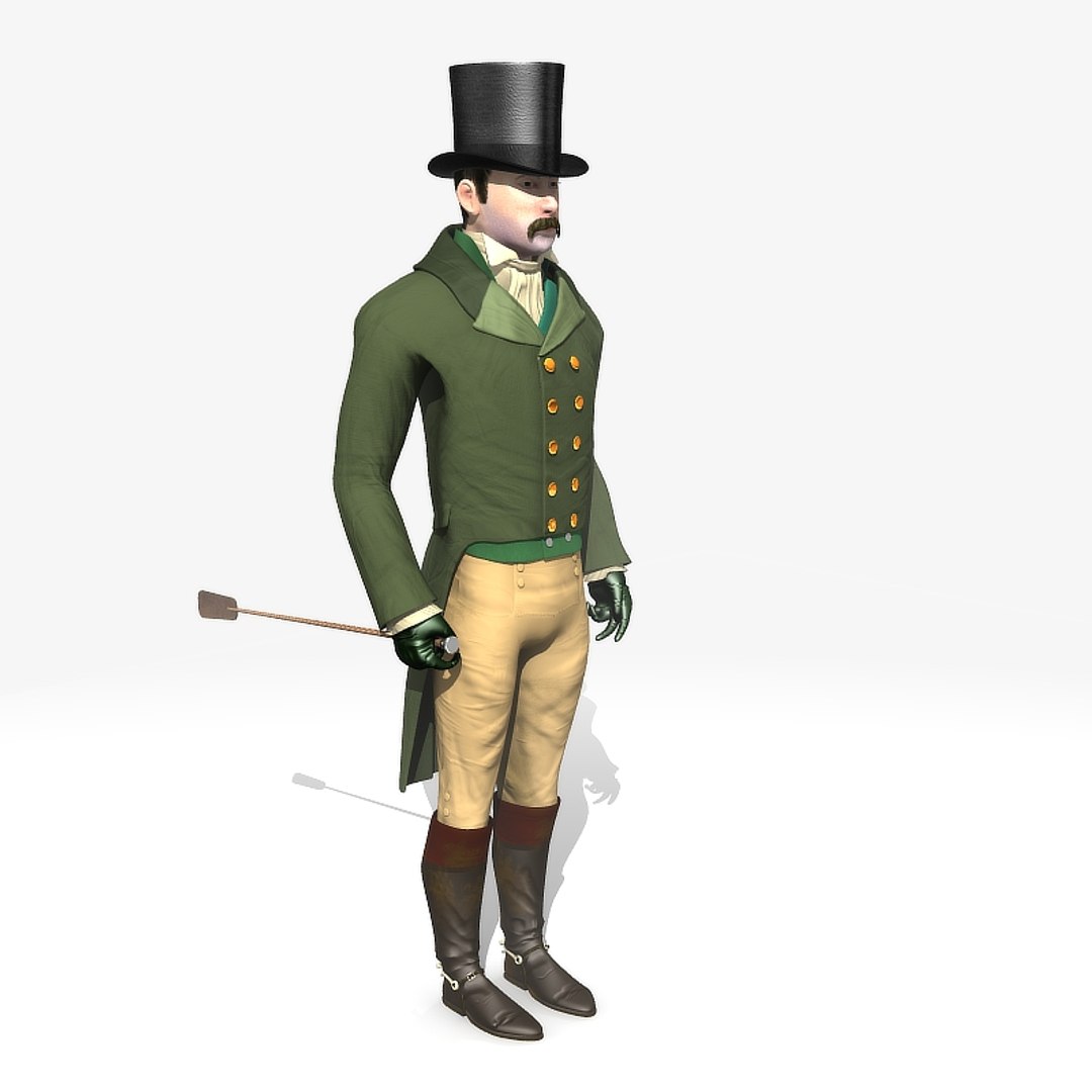 Regency Man Rigged 3D Model - TurboSquid 1327912