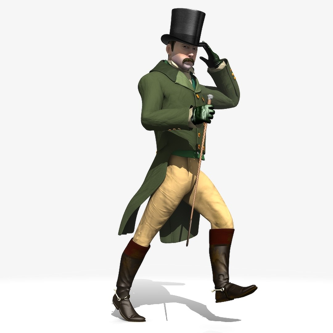 Regency Man Rigged 3D Model - TurboSquid 1327912