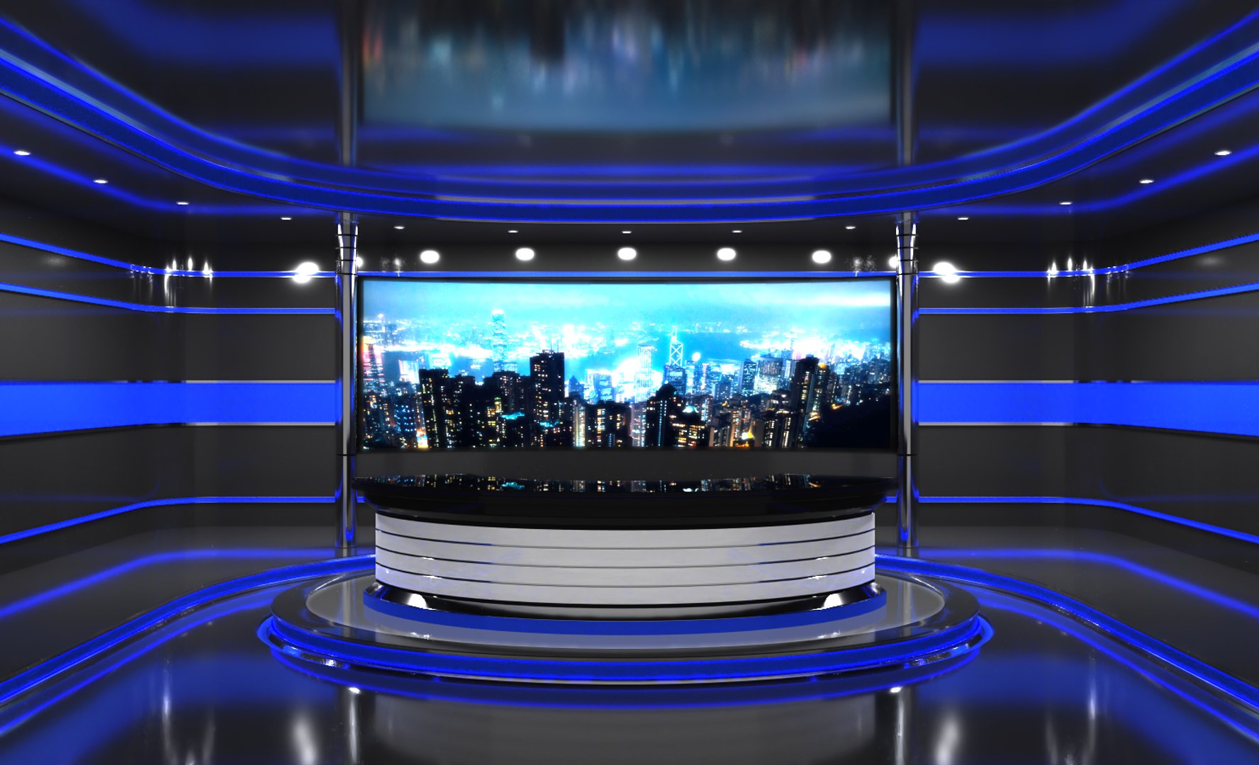 News Station Set Background