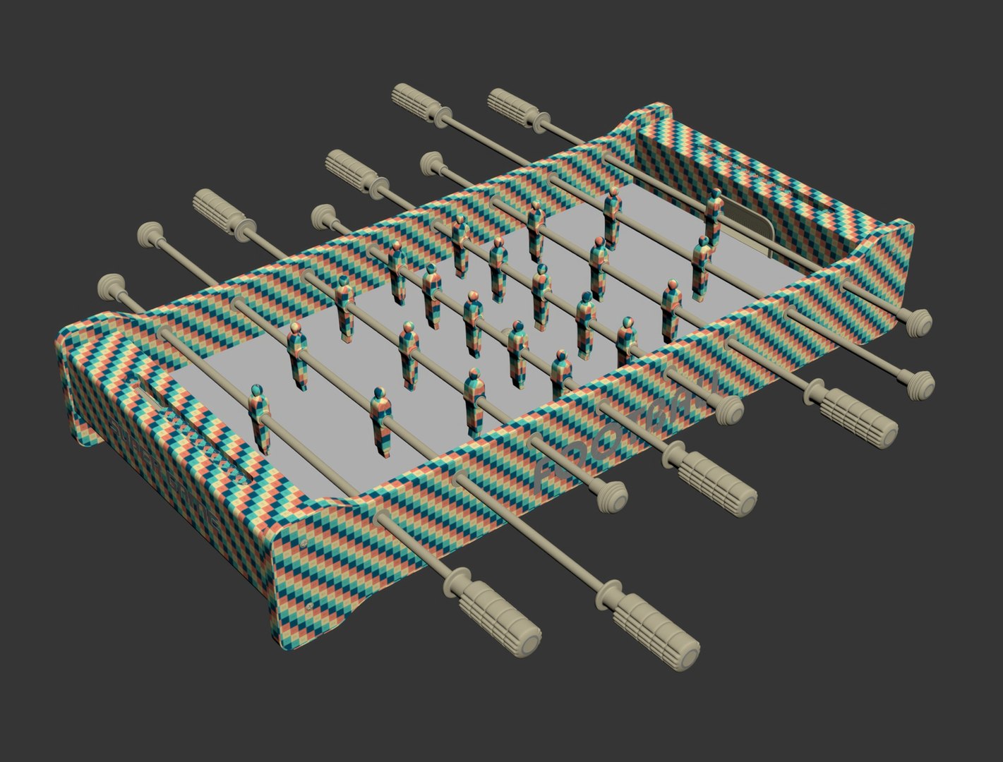 3D Table Football Super Game Model - TurboSquid 2284983