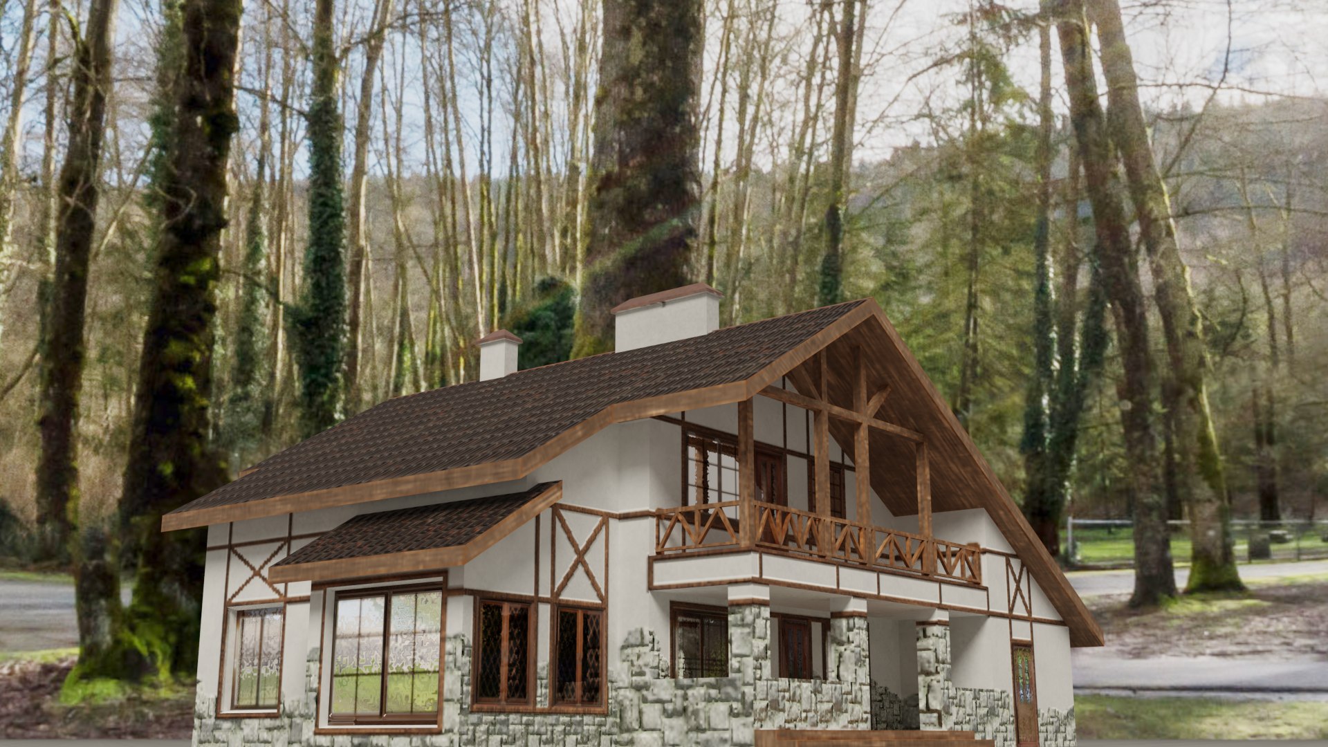 Free Alpine Chalet 3D Model - TurboSquid 1264484