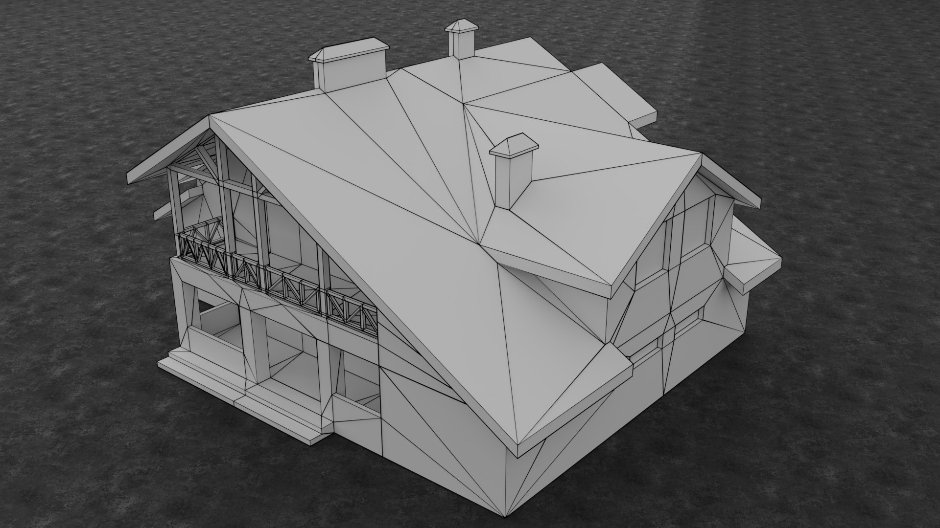 Free Alpine Chalet 3D Model - TurboSquid 1264484
