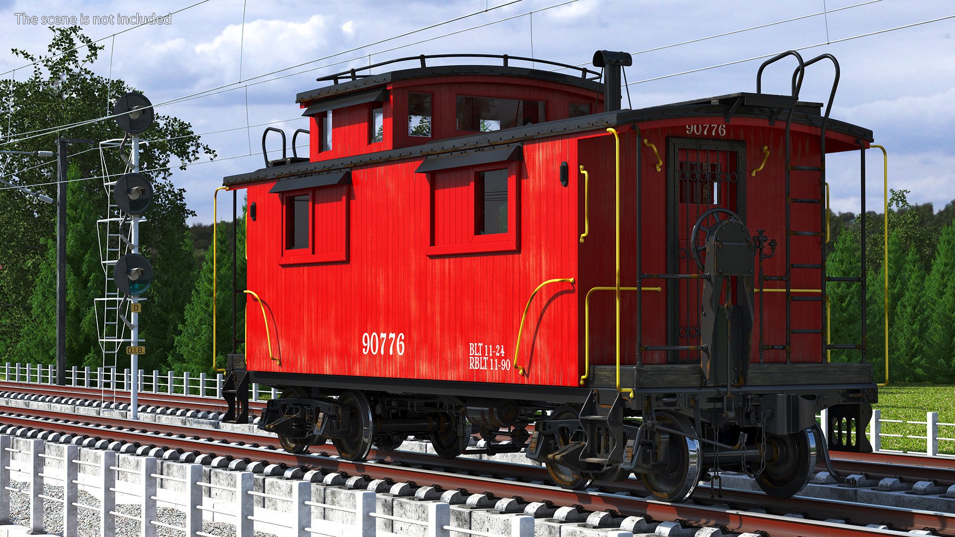 Historic Wabash Caboose 3D - TurboSquid 2161020