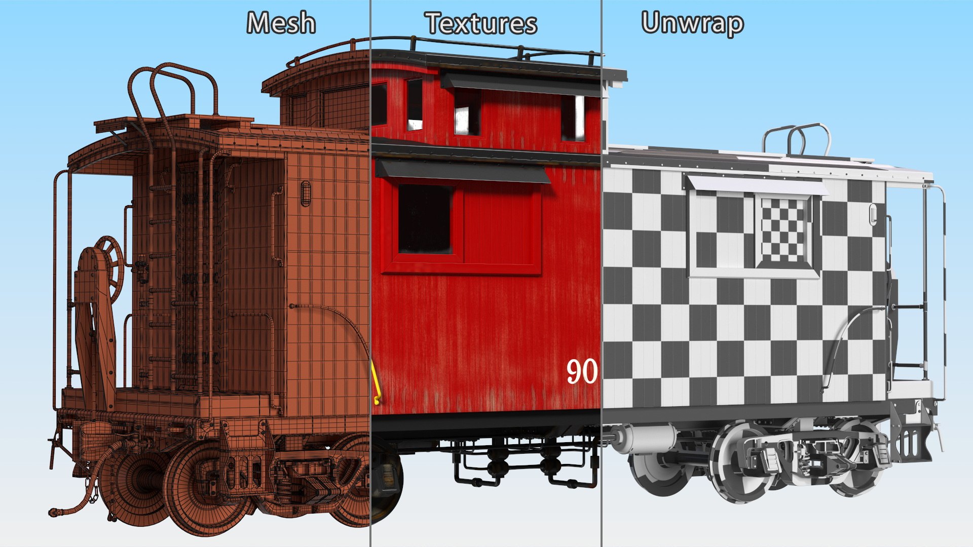 Historic Wabash Caboose 3D - TurboSquid 2161020