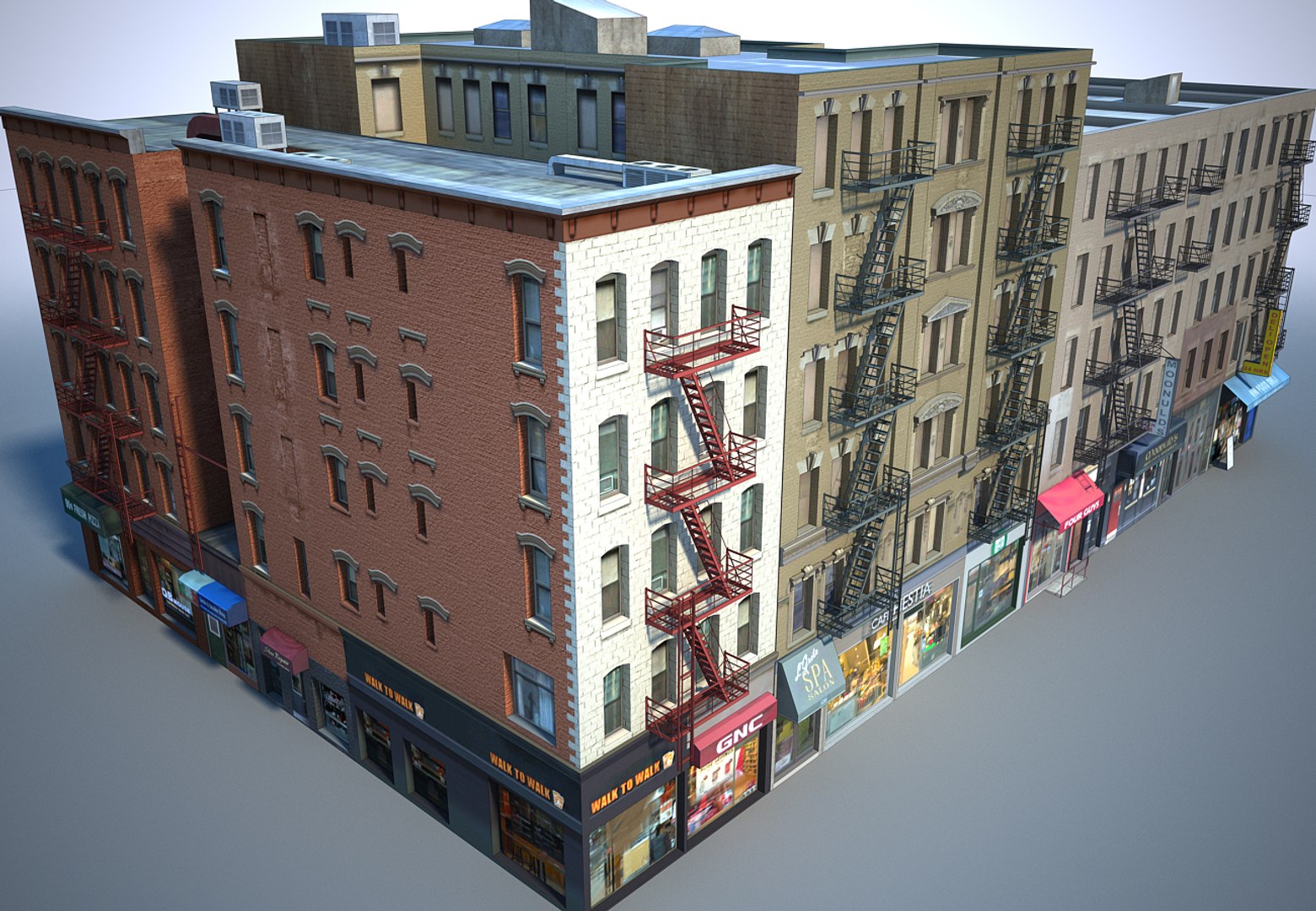 3D Model New York Buildings East - TurboSquid 1262172