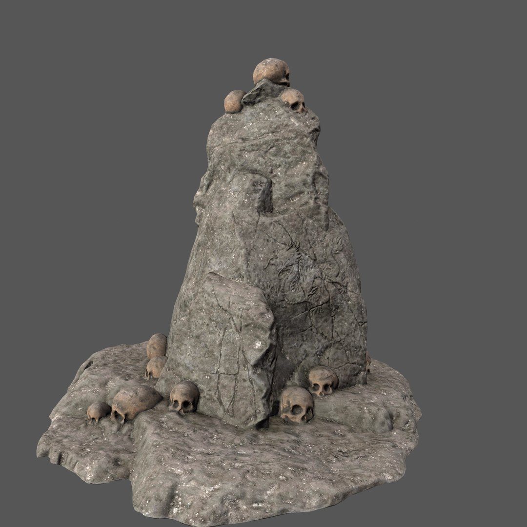 Free Skull Rock 3D Model - TurboSquid 1266645