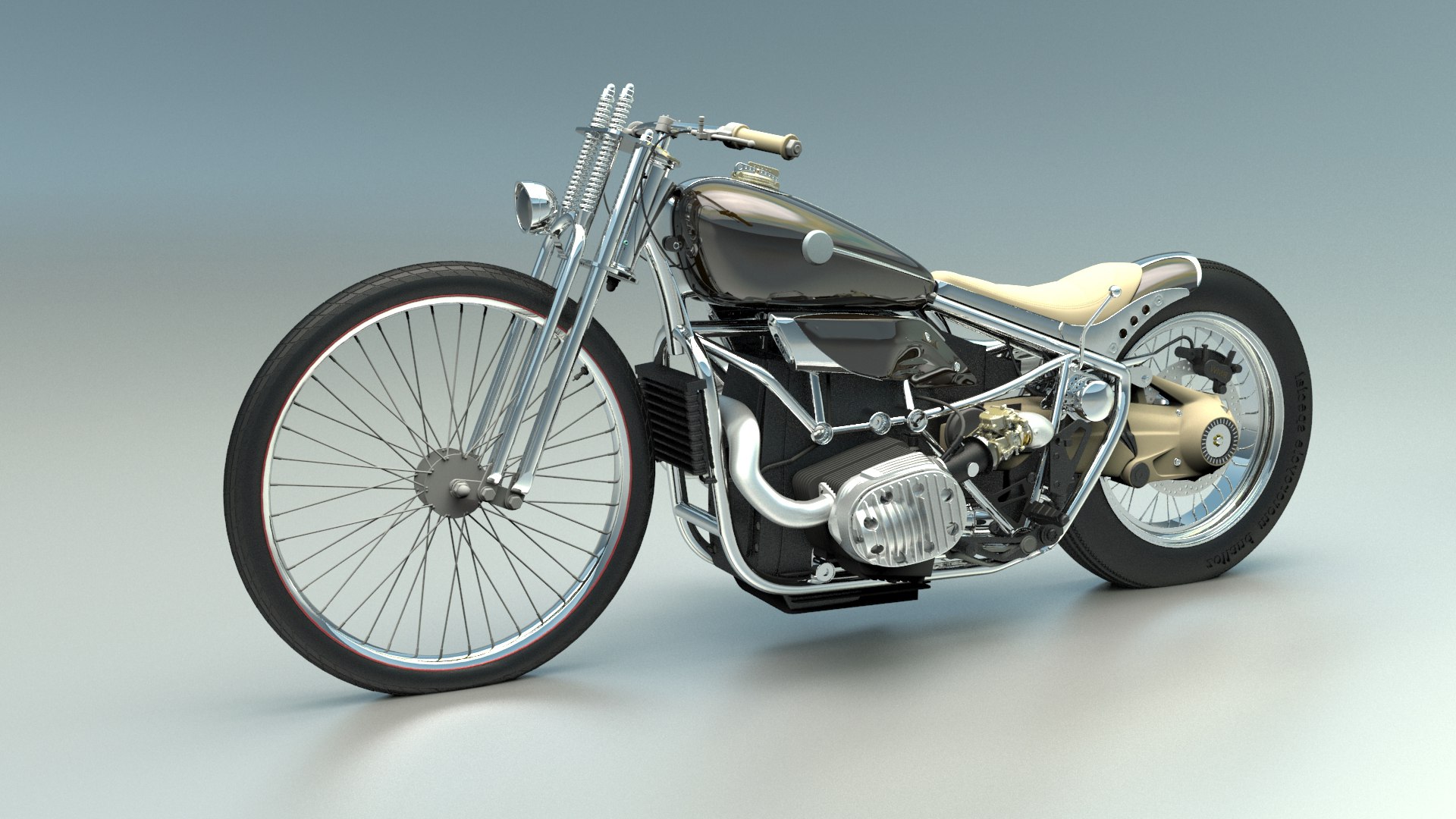 3D Custom Chopper Bike - TurboSquid 1974763