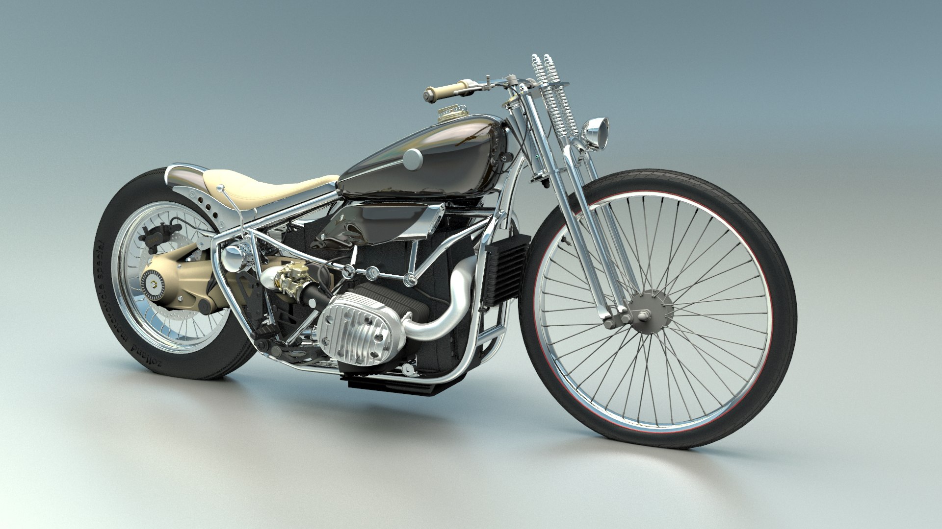 3D Custom Chopper Bike - TurboSquid 1974763