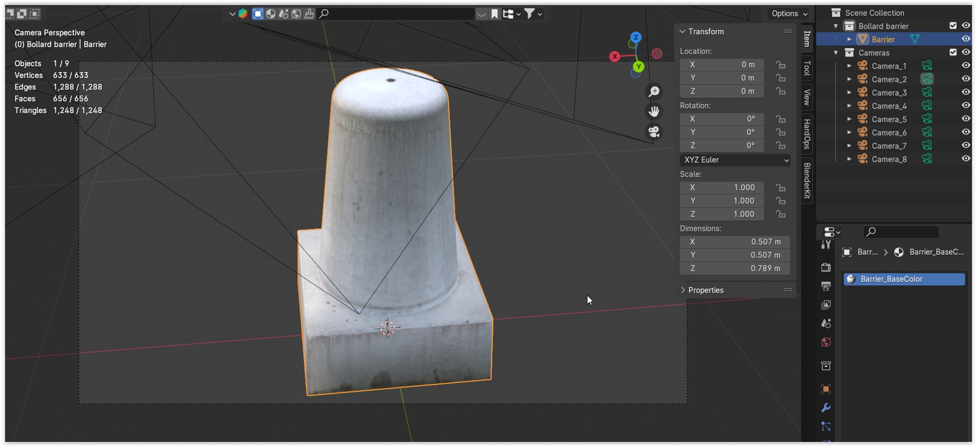 3D Concrete Barrier Model - TurboSquid 2232516