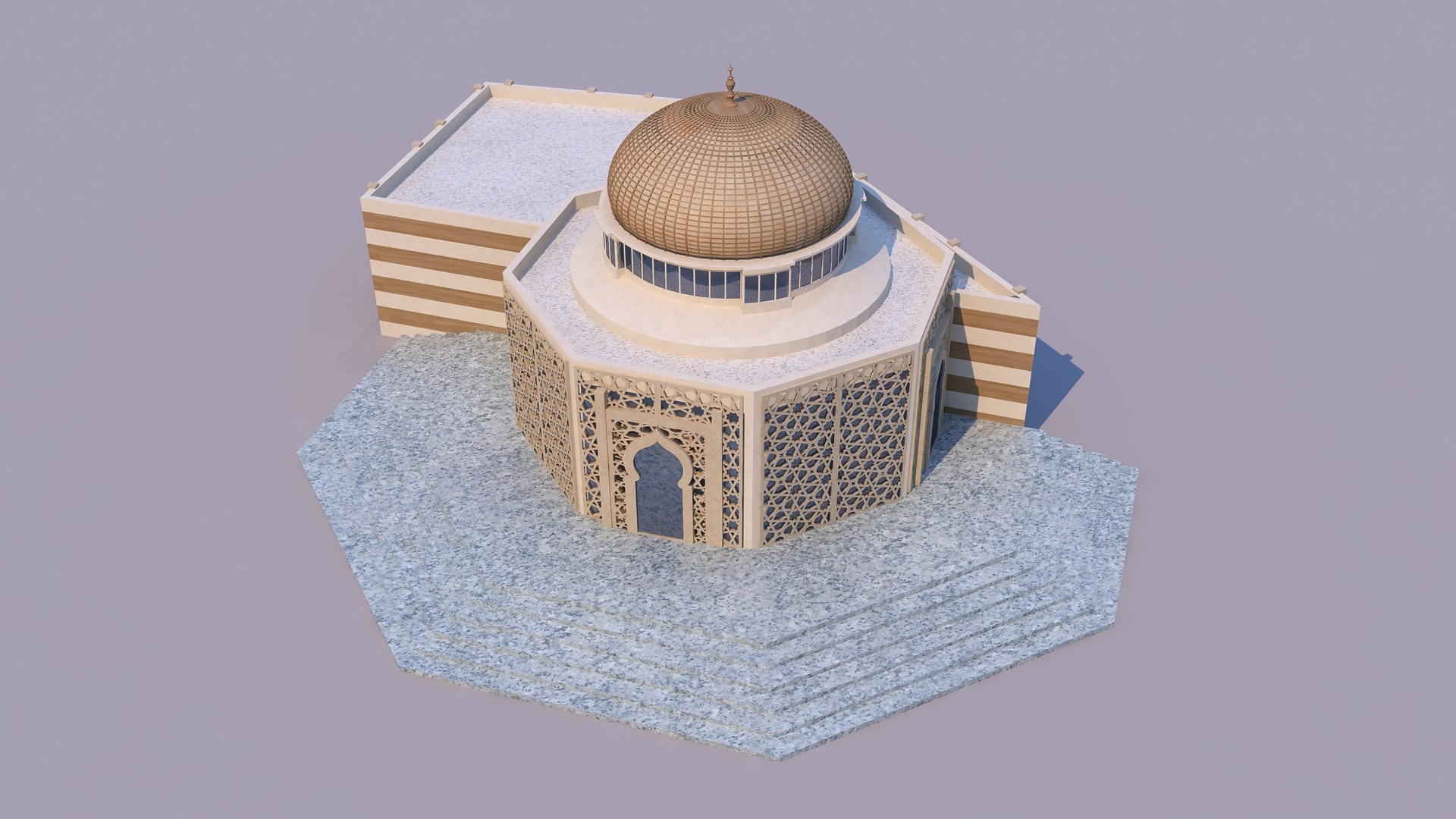 0172 - Islamic Facade Building 3D Model - TurboSquid 2240555