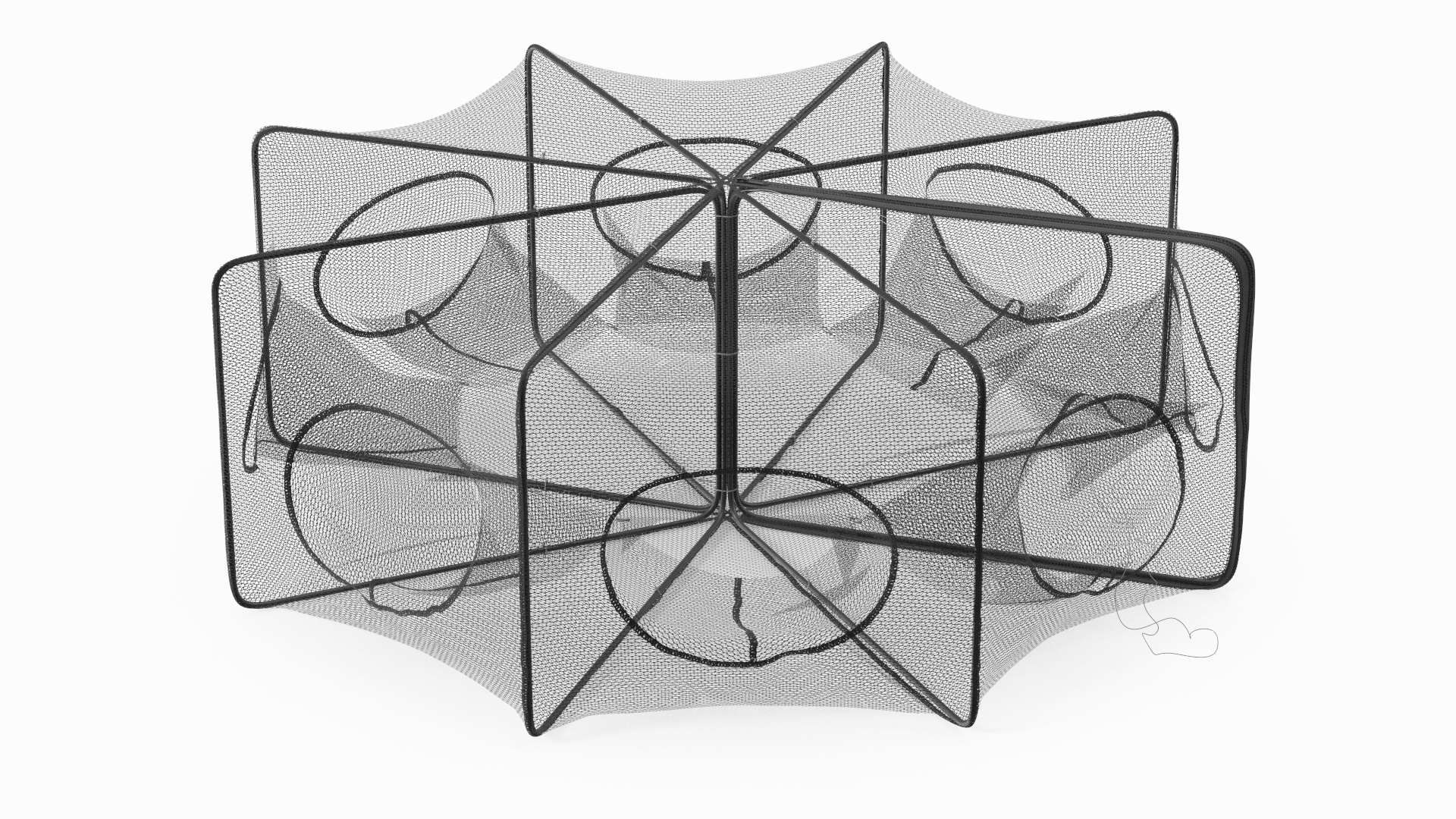 3D Collapsible Fishing Net Trap With Black Model - TurboSquid 2382923