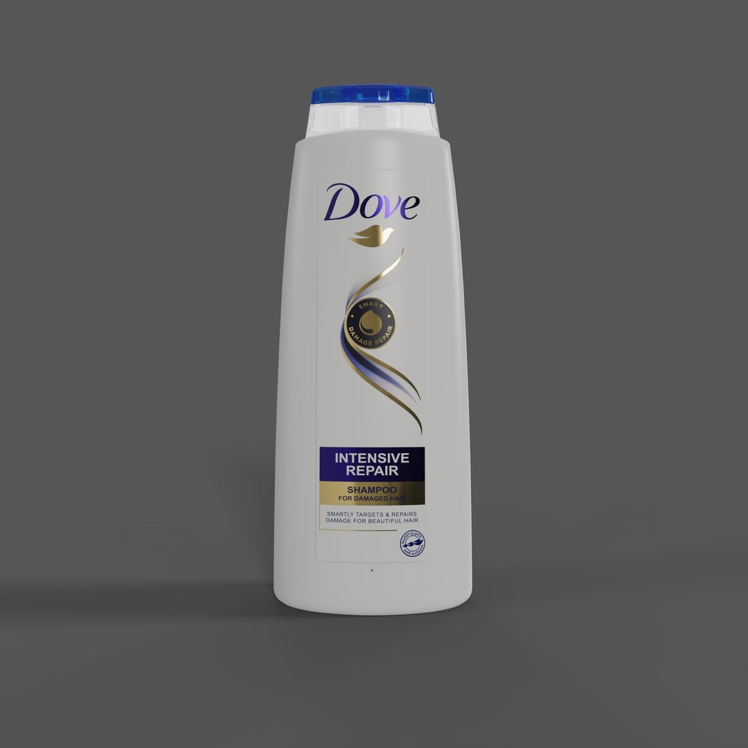 Shampoo Dove Intensive Repair 400ml 3D Model - TurboSquid 2063682