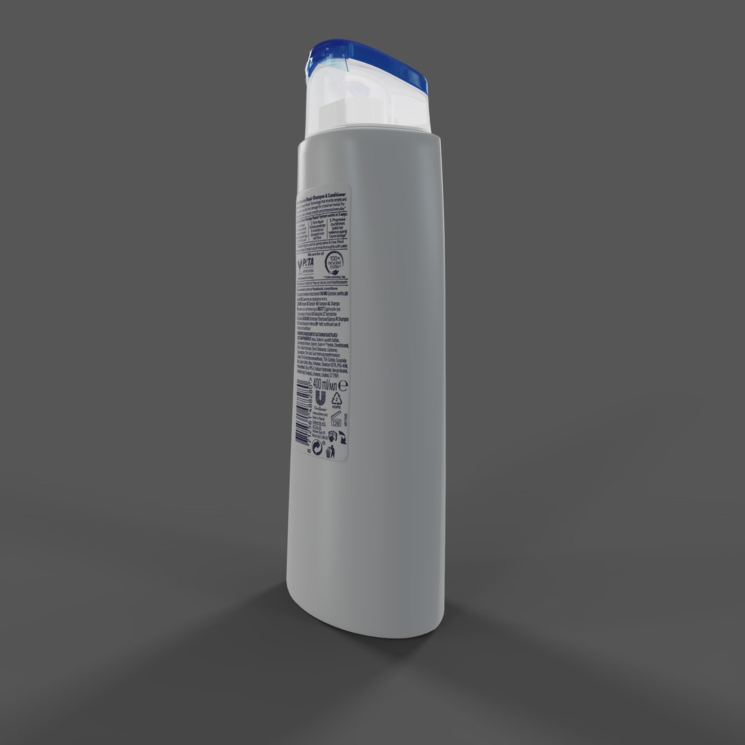 Shampoo Dove Intensive Repair 400ml 3D Model - TurboSquid 2063682