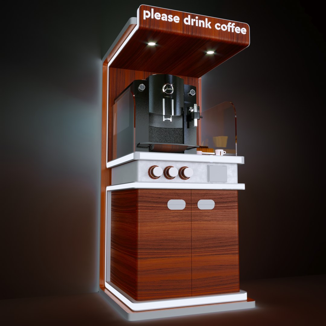 3D Coffee Rack Model - TurboSquid 1981139