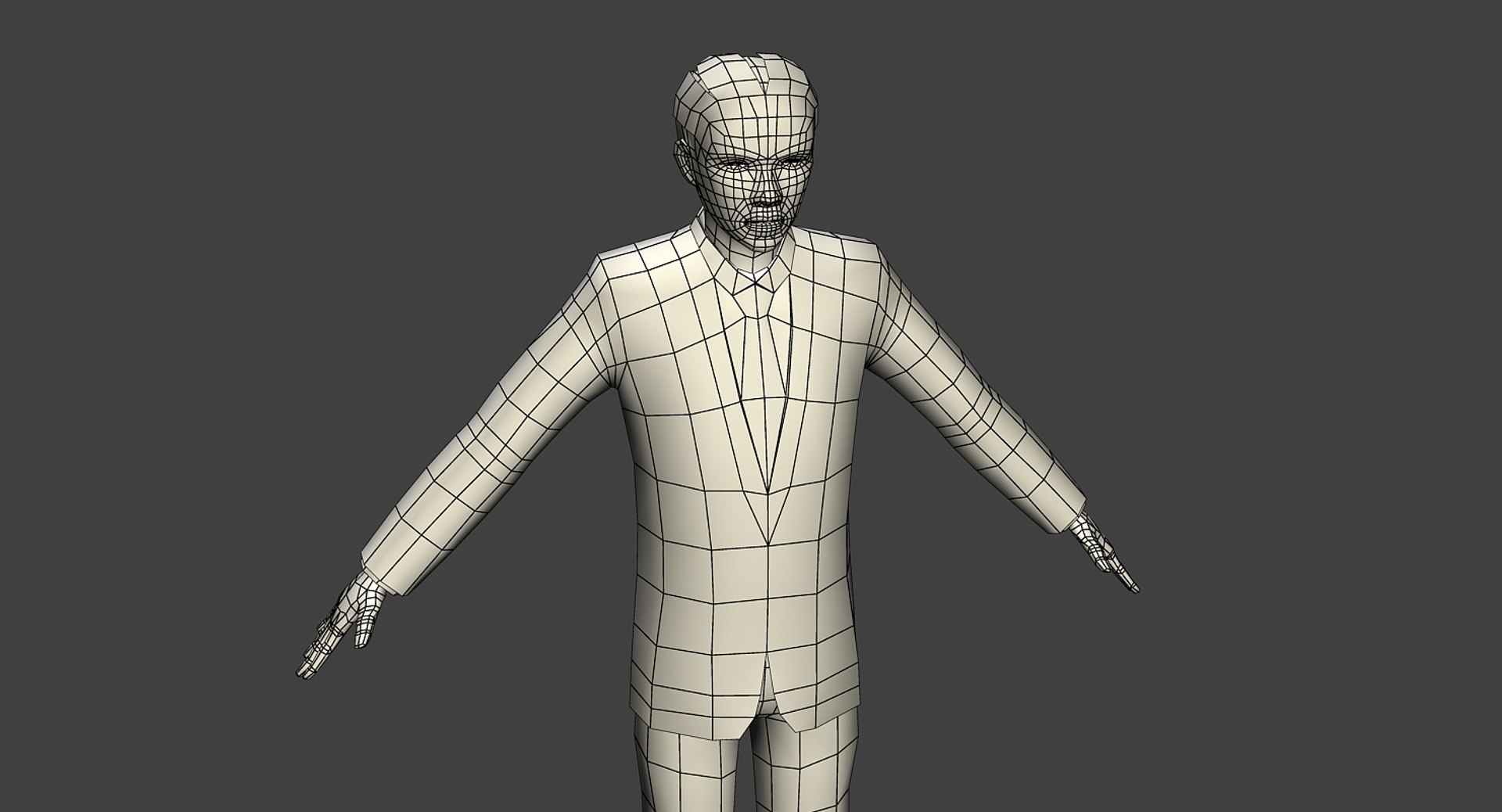 Man Wearing Pin 3d Max