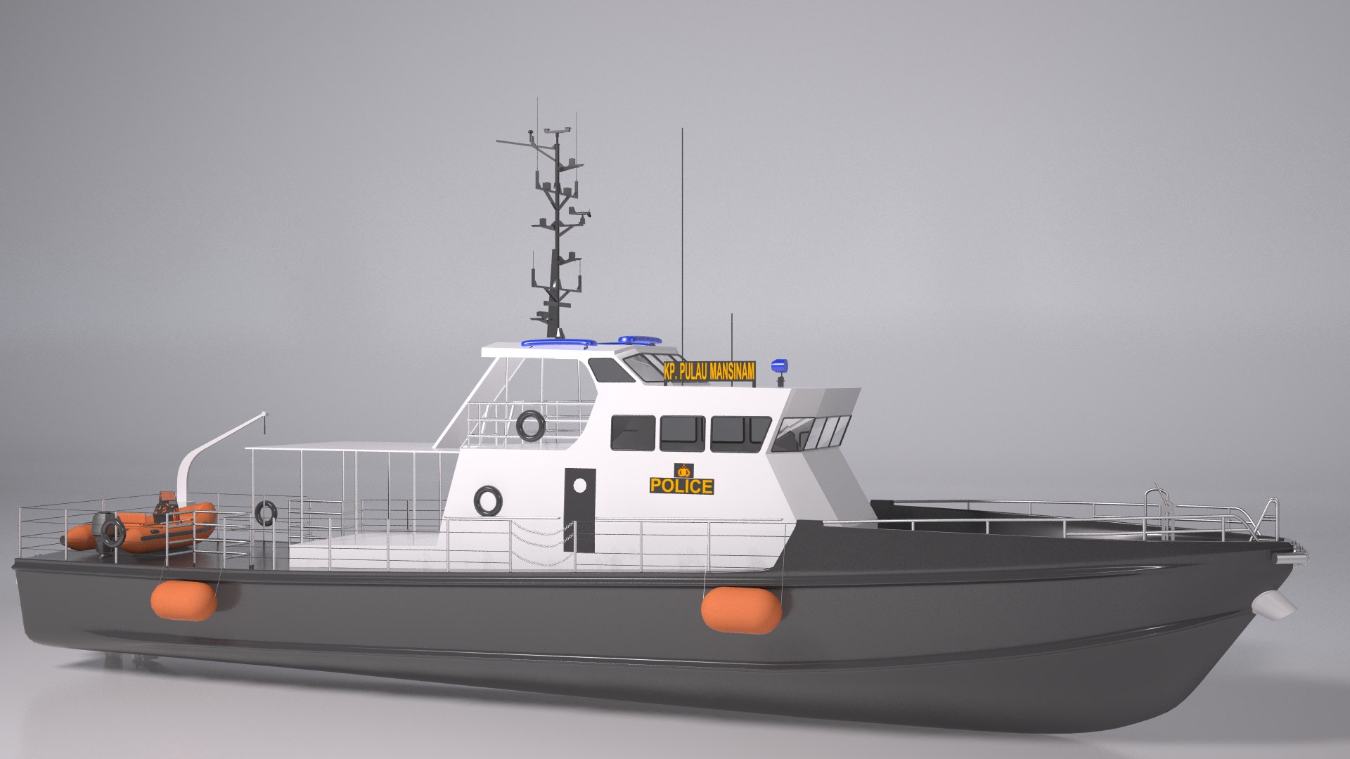 Police Watercraft 3D Model - TurboSquid 1861113
