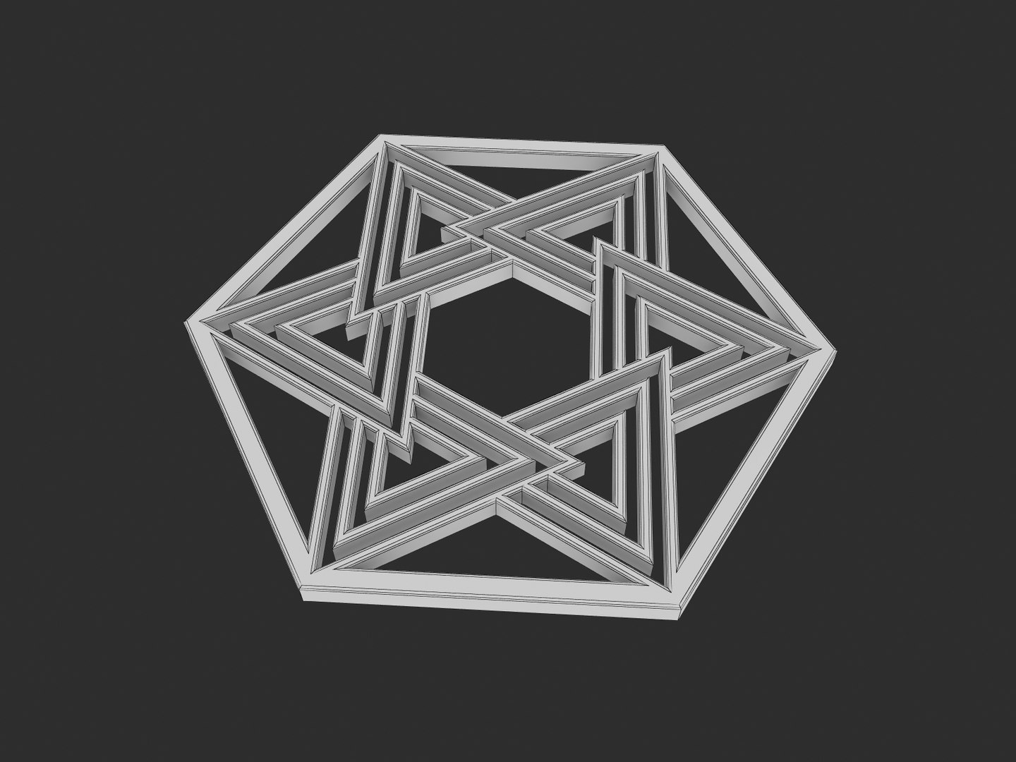 Star david hexagon 3D model - TurboSquid 1417018