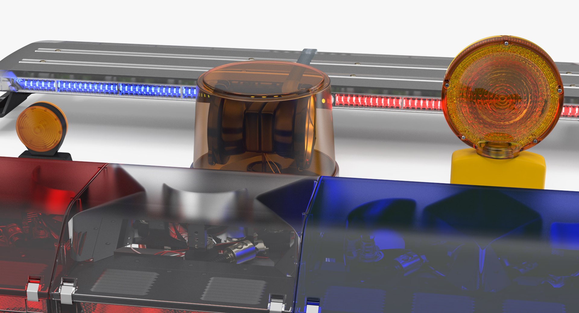 3D emergency warning lights - TurboSquid 1196100