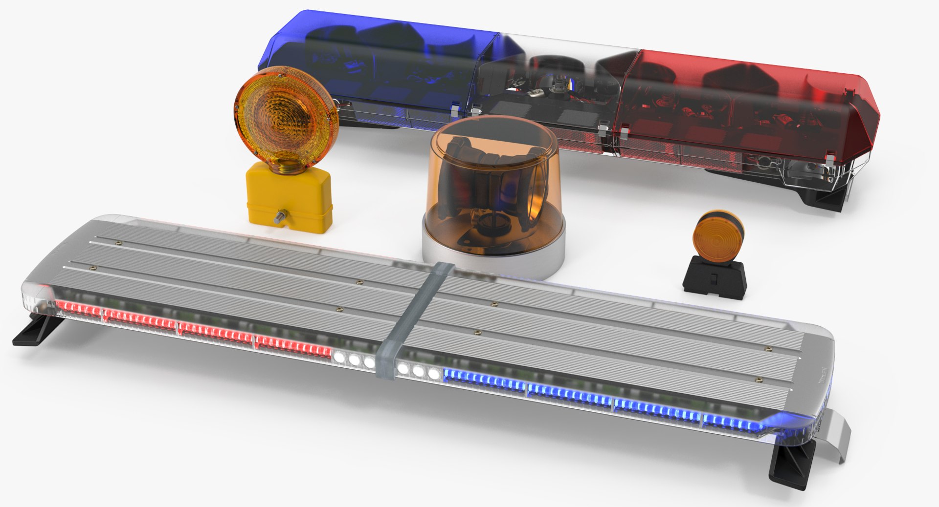 3D emergency warning lights - TurboSquid 1196100