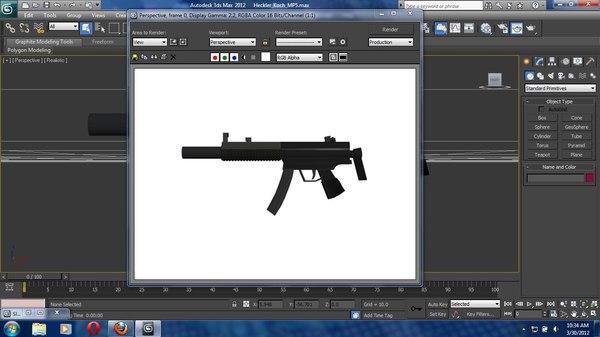 assault rifle 3d max