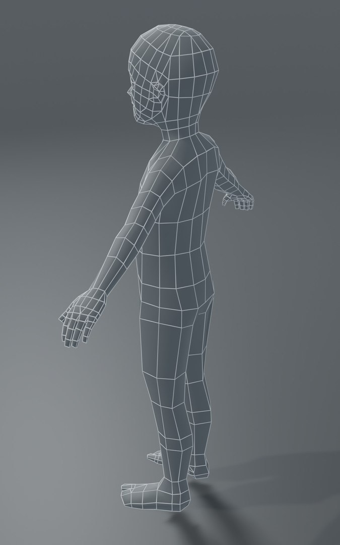 3D Model Boy Kid Body Base Mesh - TurboSquid 1650976