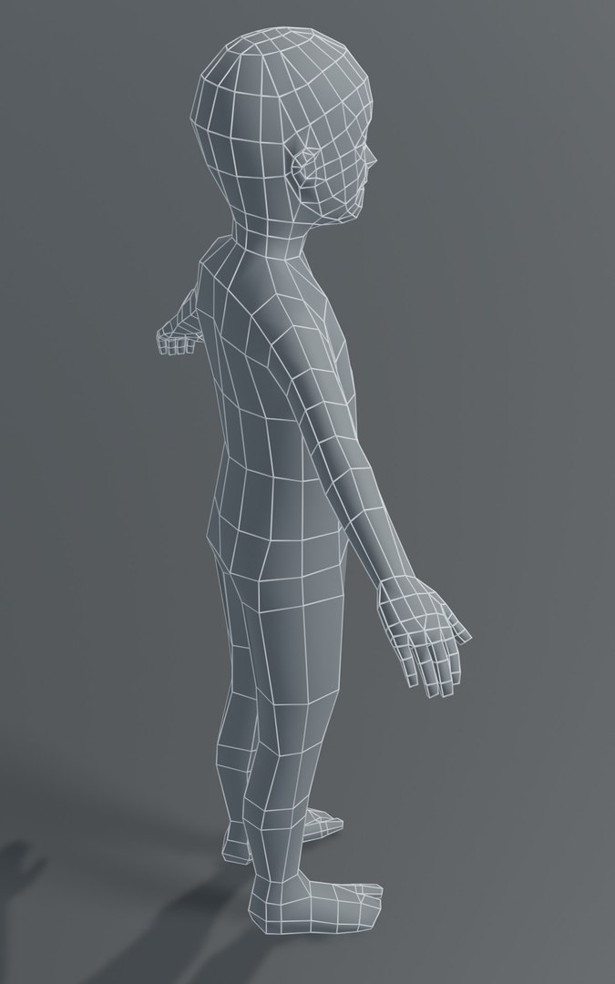 3D Model Boy Kid Body Base Mesh - TurboSquid 1650976