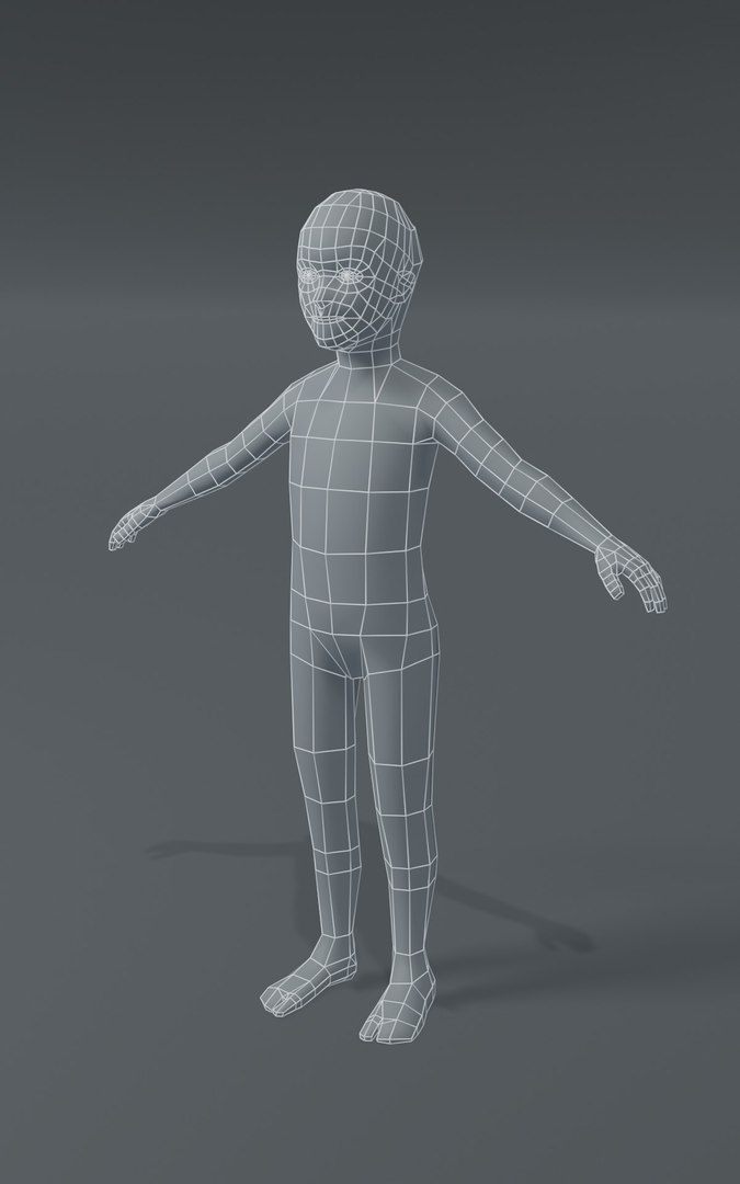 3D Model Boy Kid Body Base Mesh - TurboSquid 1650976