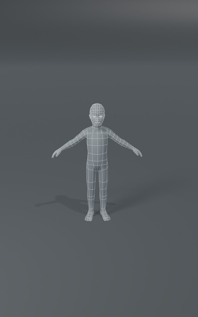 3D Model Boy Kid Body Base Mesh - TurboSquid 1650976