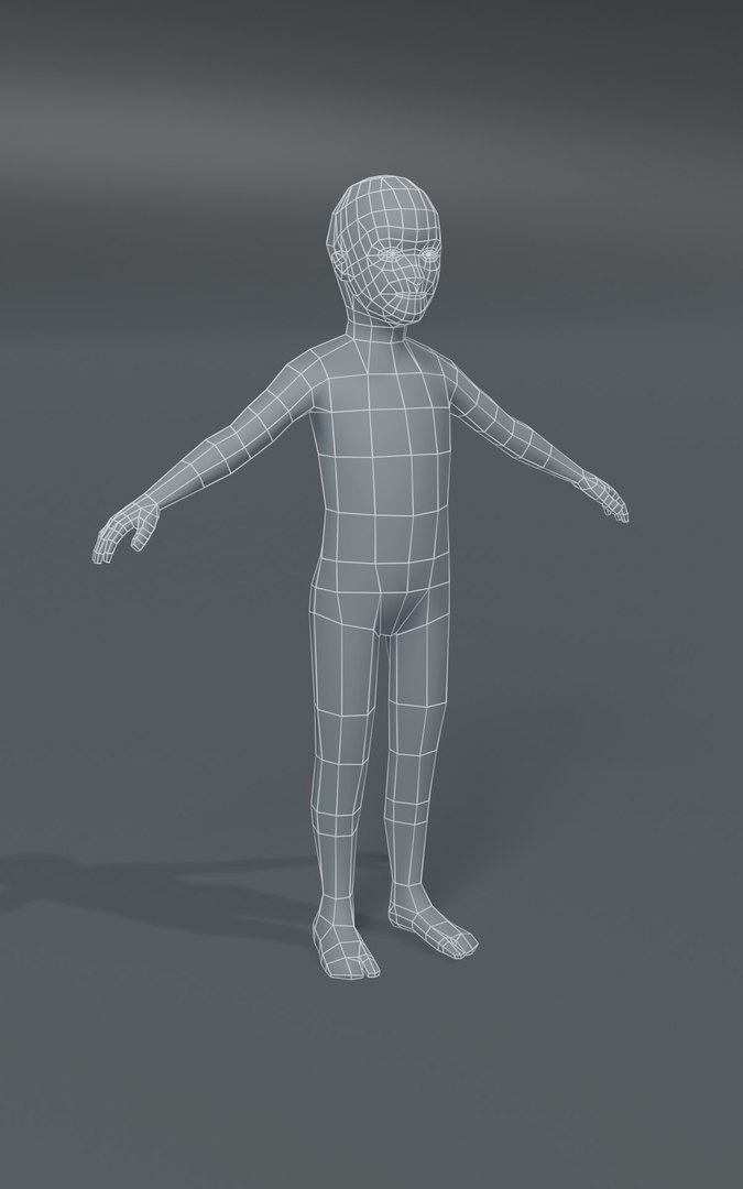 3D Model Boy Kid Body Base Mesh - TurboSquid 1650976