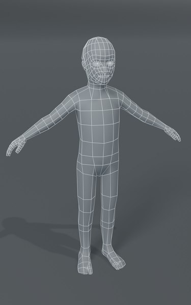 3D model girl kid body base mesh - TurboSquid 1651632