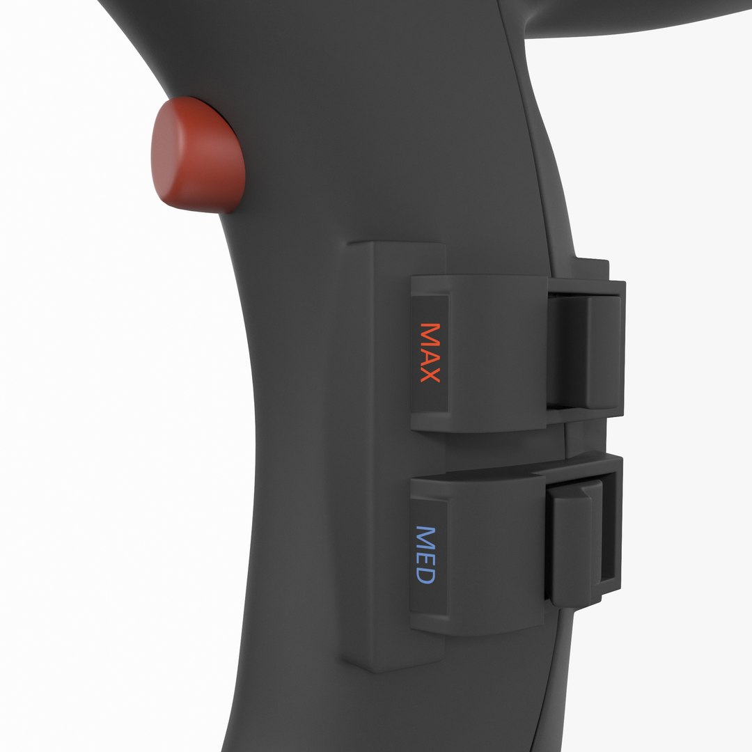 New Black Matte Beauty Hair Dryer Da1 3D Model - TurboSquid 1964081