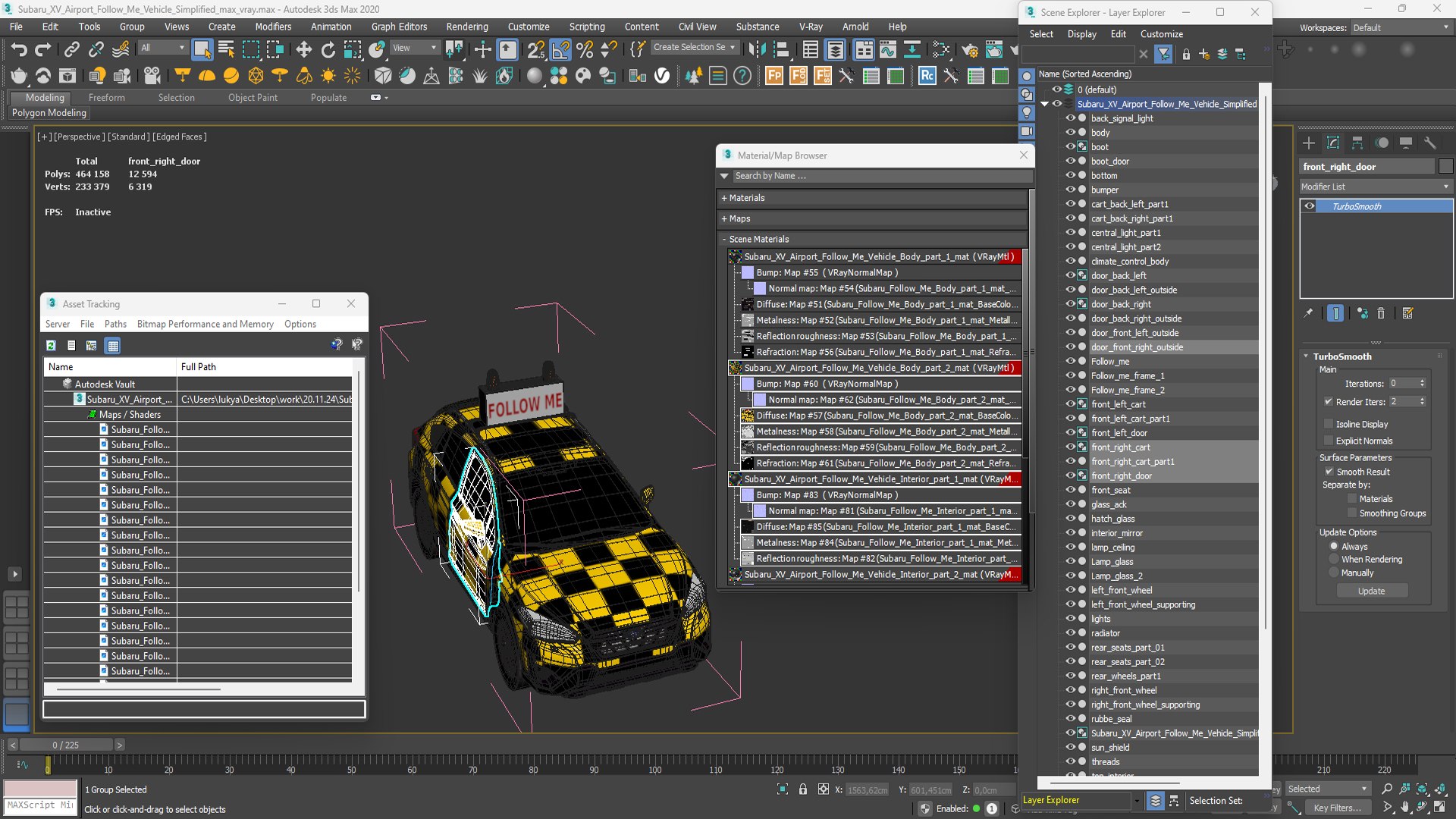 Smart Car Follow Me Airport Vehicle 3D Model - TurboSquid 2323675