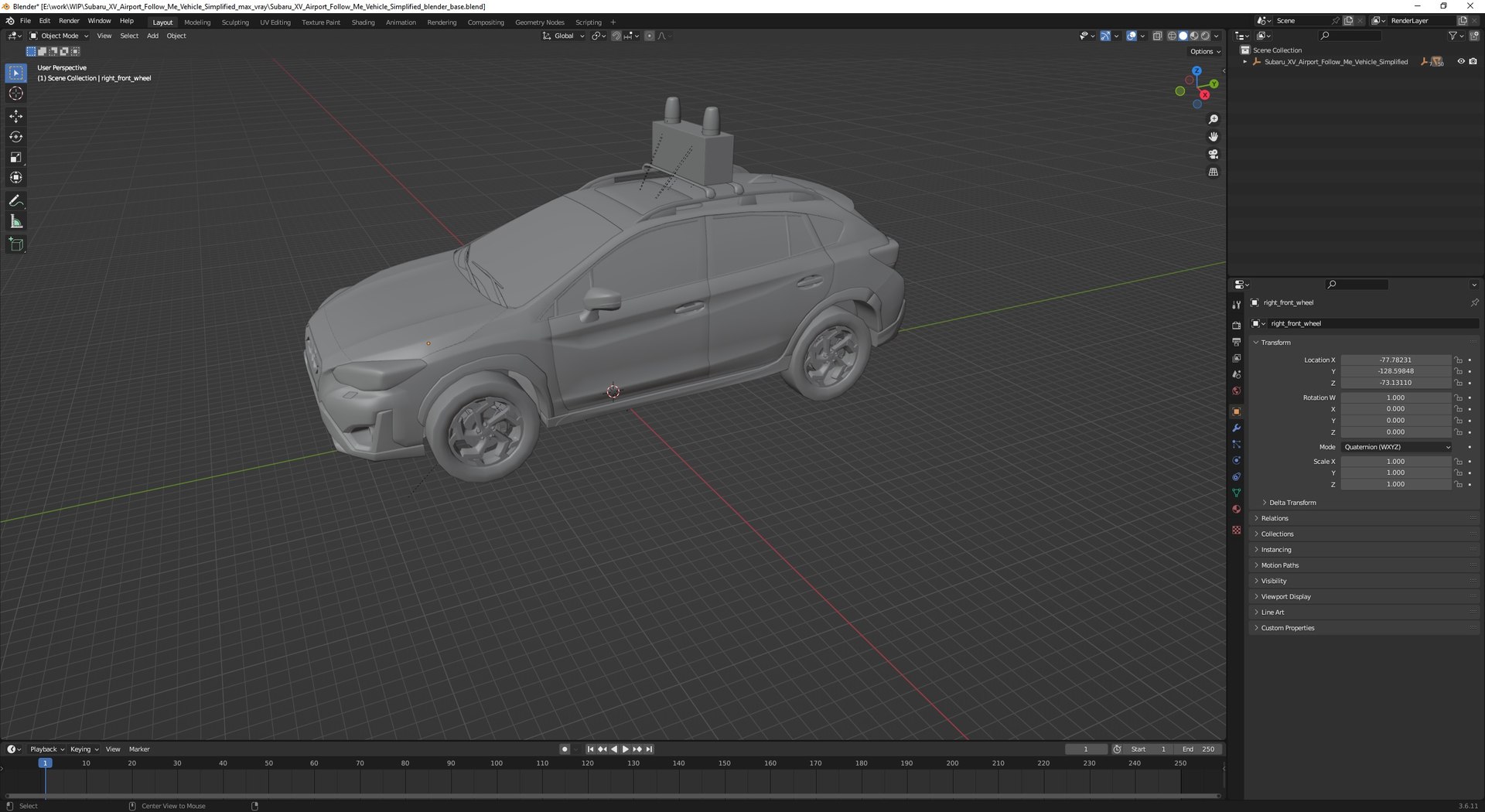 Smart Car Follow Me Airport Vehicle 3D Model - TurboSquid 2323675