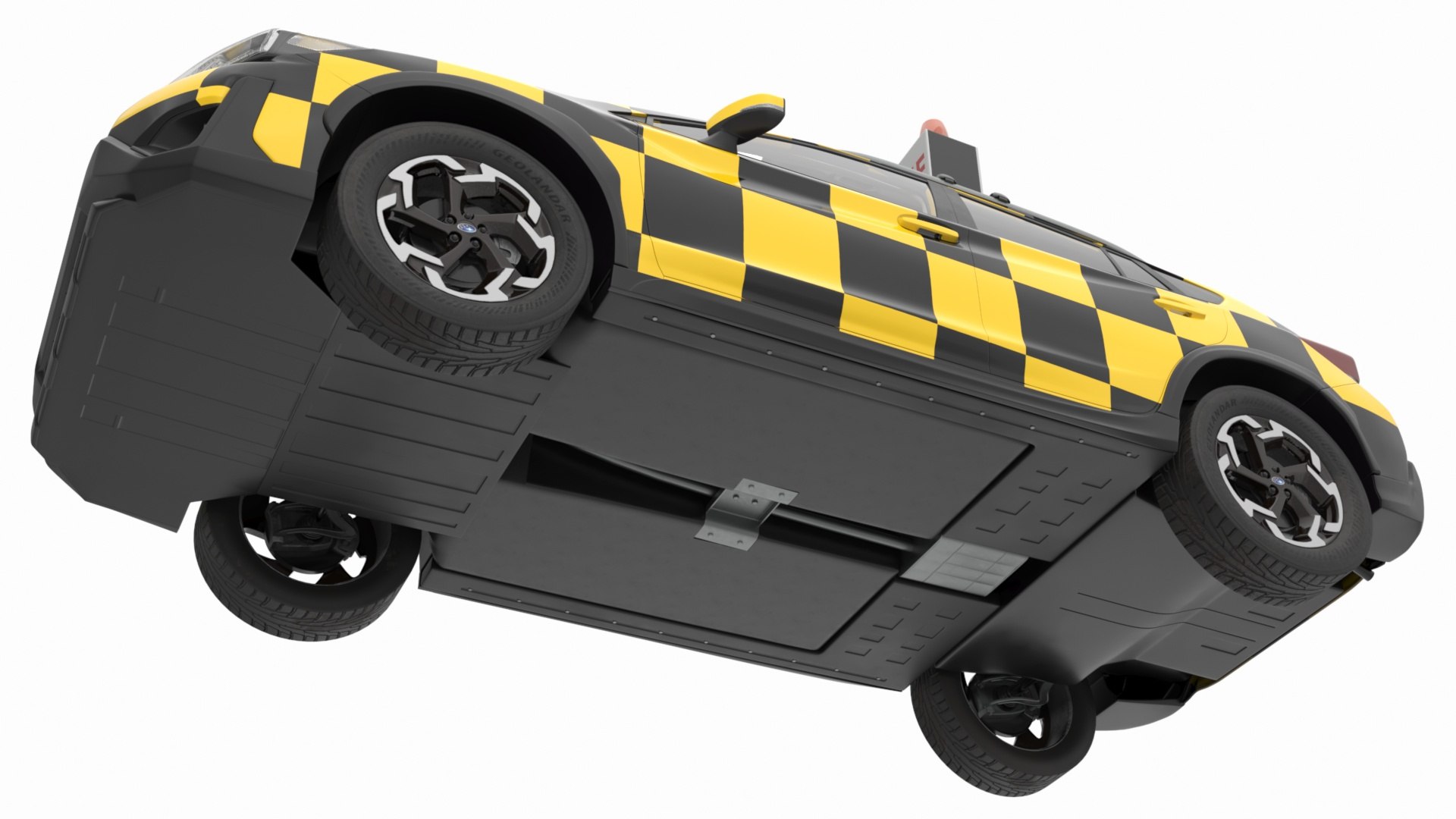 Smart Car Follow Me Airport Vehicle 3D Model - TurboSquid 2323675