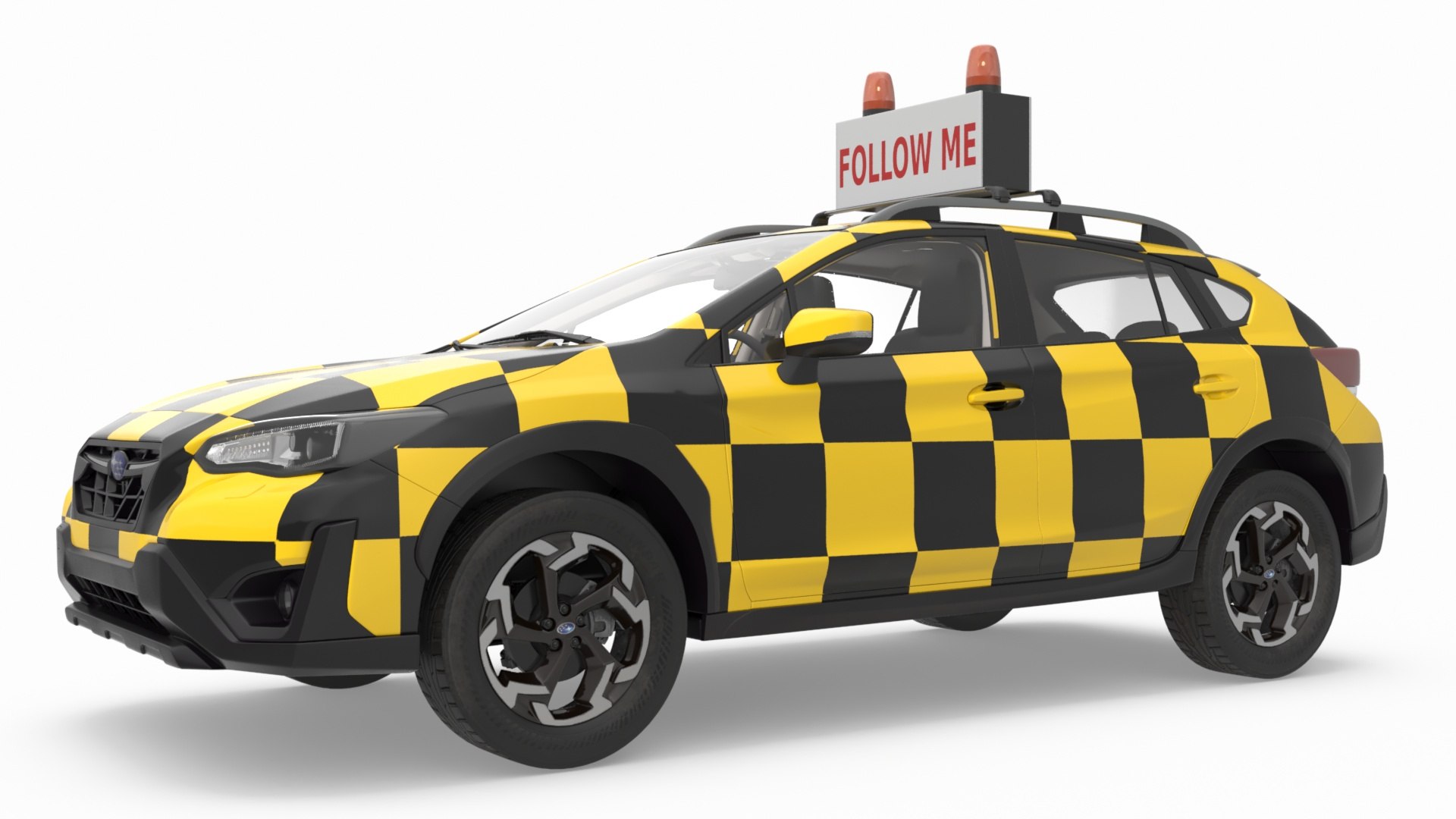 Smart Car Follow Me Airport Vehicle 3D Model - TurboSquid 2323675
