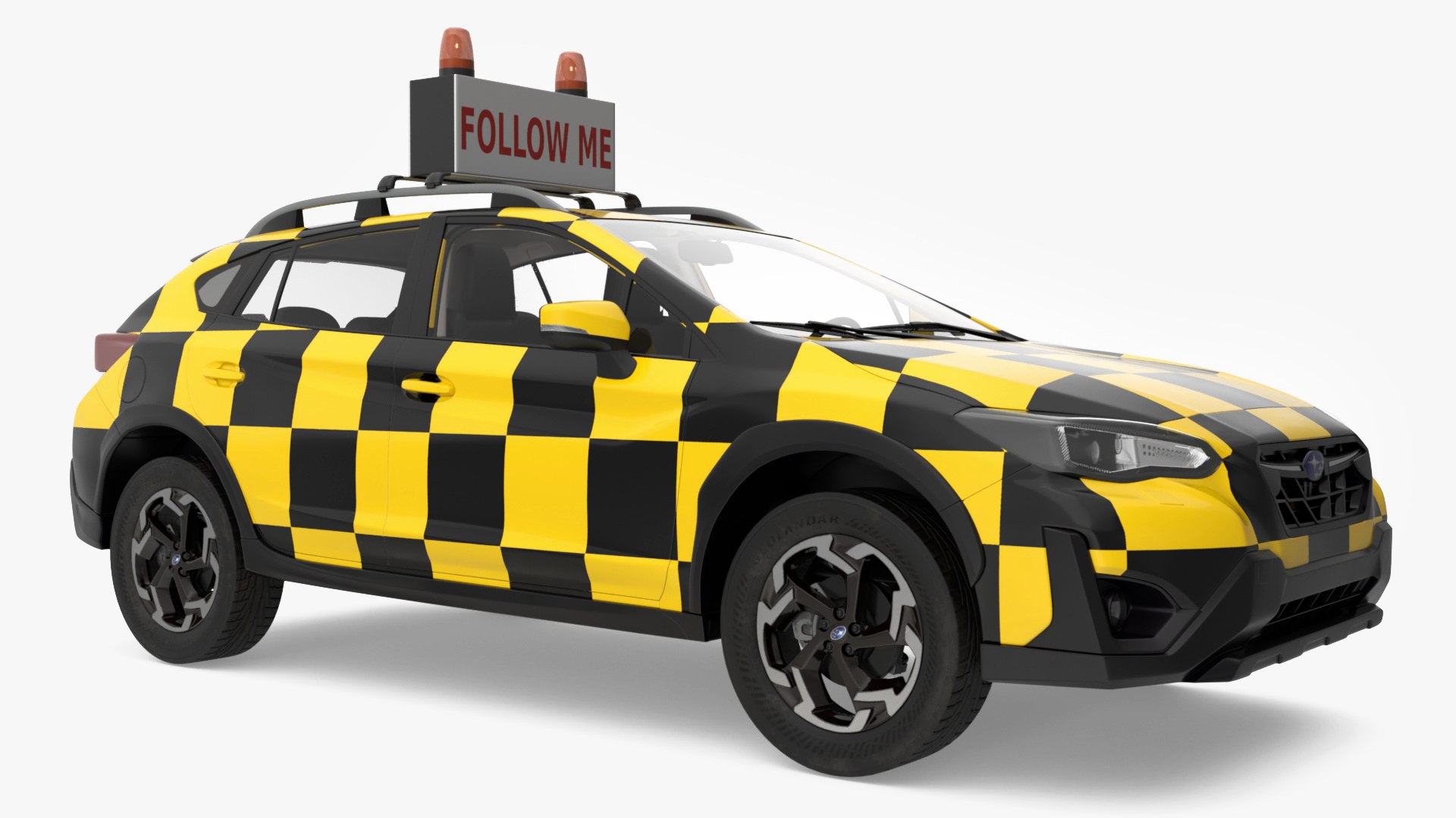 Smart Car Follow Me Airport Vehicle 3D Model - TurboSquid 2323675