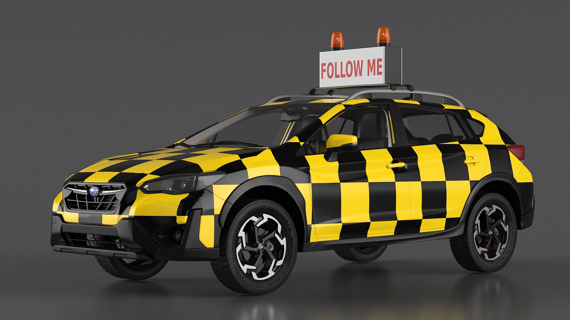 Smart Car Follow Me Airport Vehicle 3D Model - TurboSquid 2323675