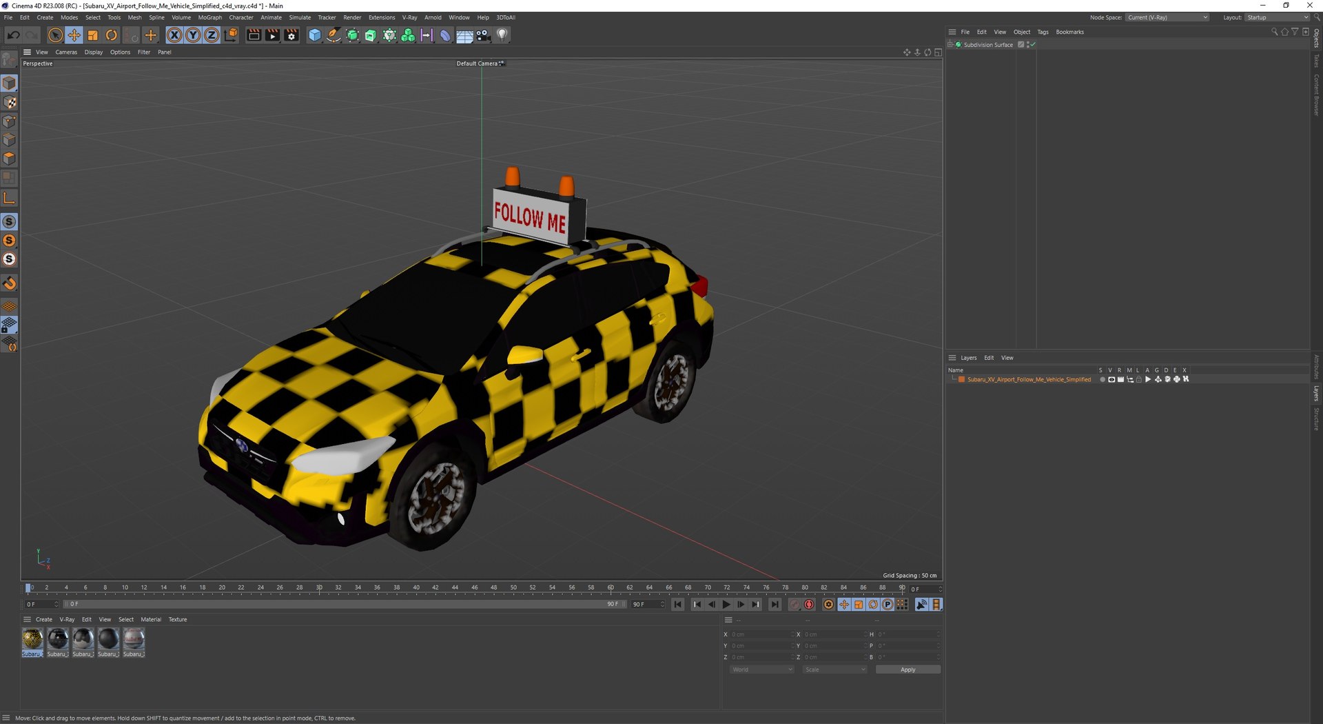 Smart Car Follow Me Airport Vehicle 3D Model - TurboSquid 2323675