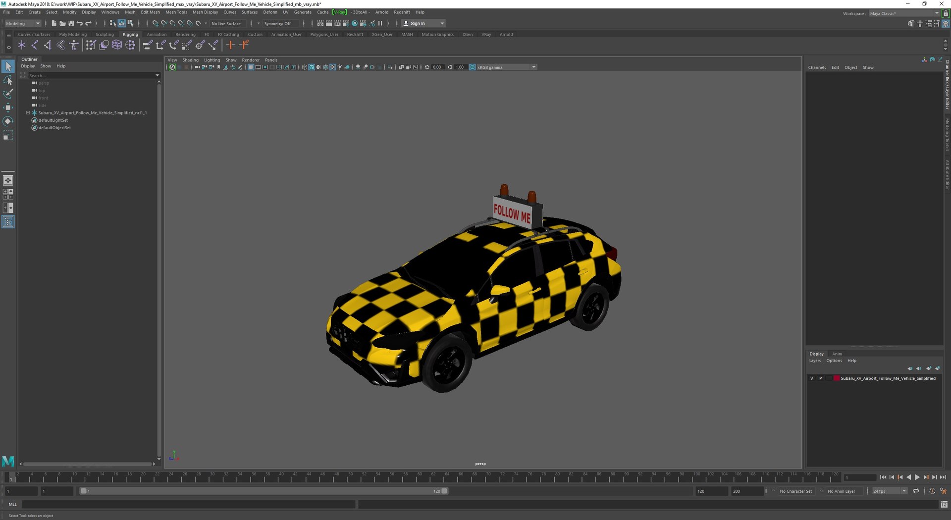 Smart Car Follow Me Airport Vehicle 3D Model - TurboSquid 2323675