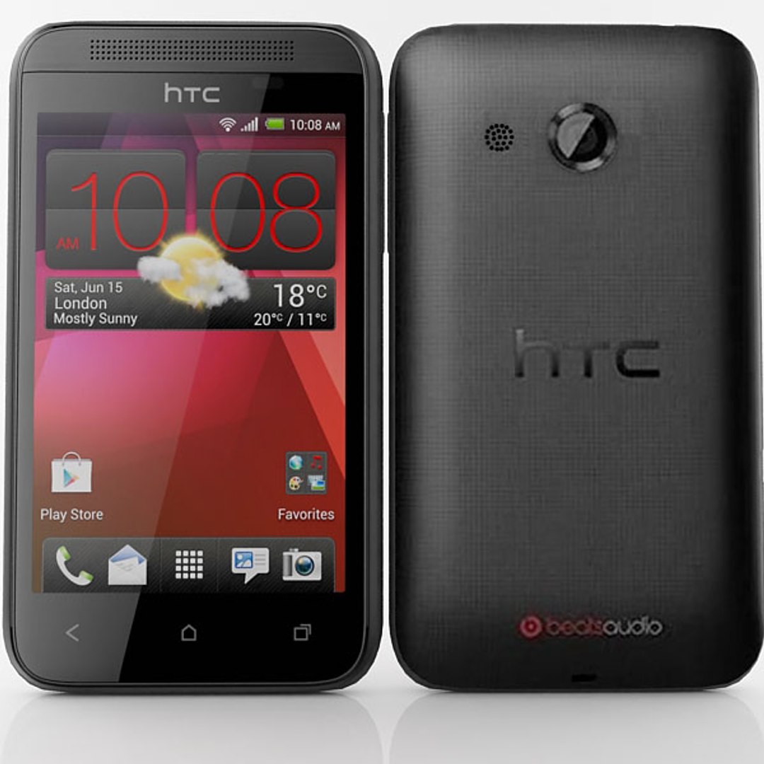 3d htc desire 200 black model