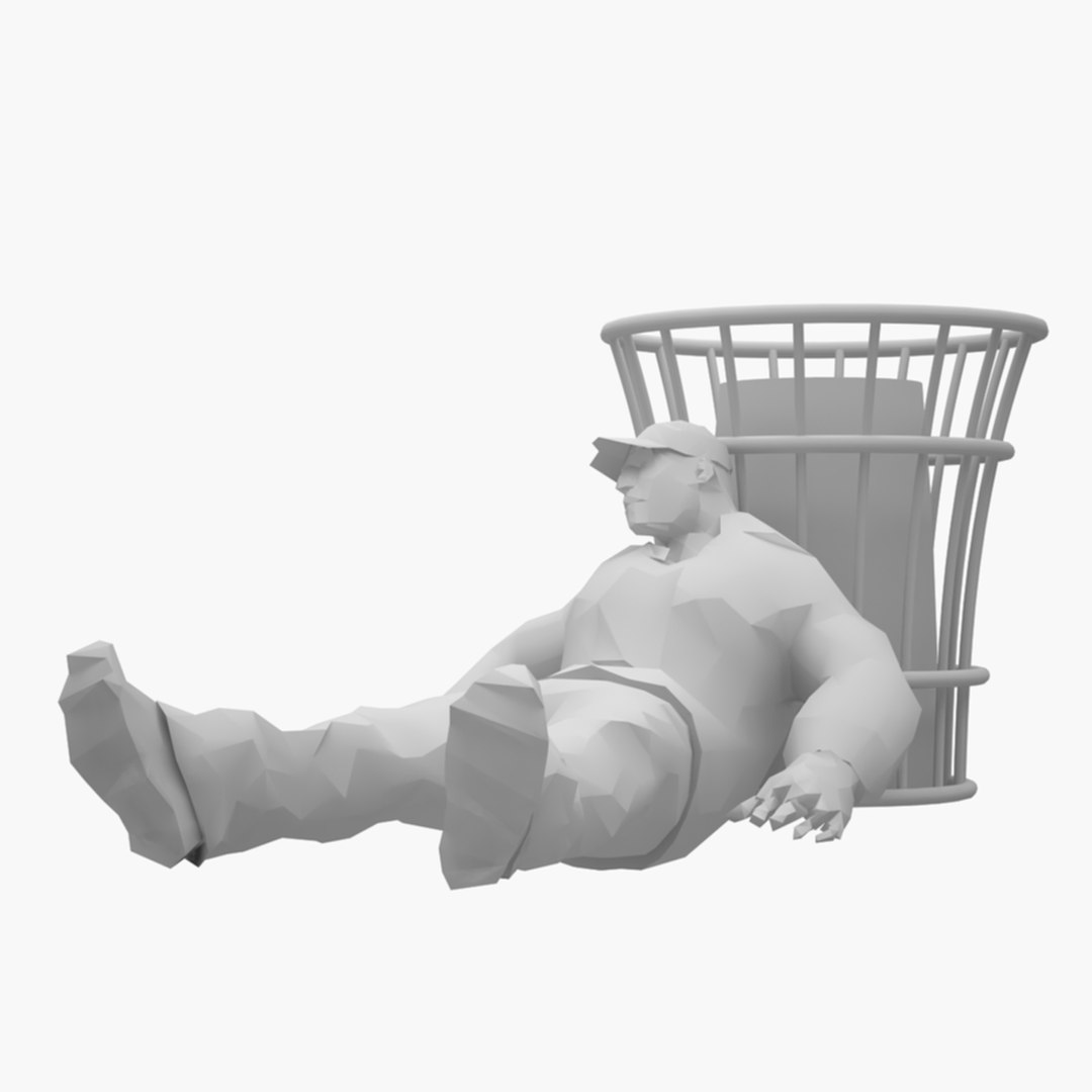 Homeless man model - TurboSquid 1515865