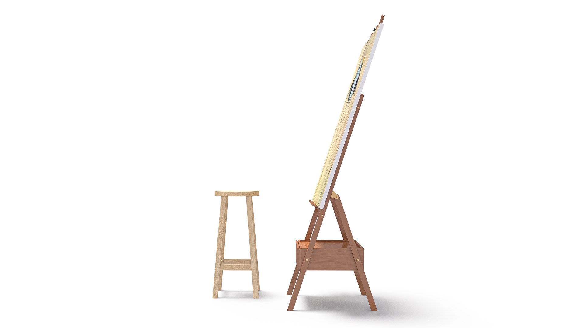Easel 02 Model - TurboSquid 2146220