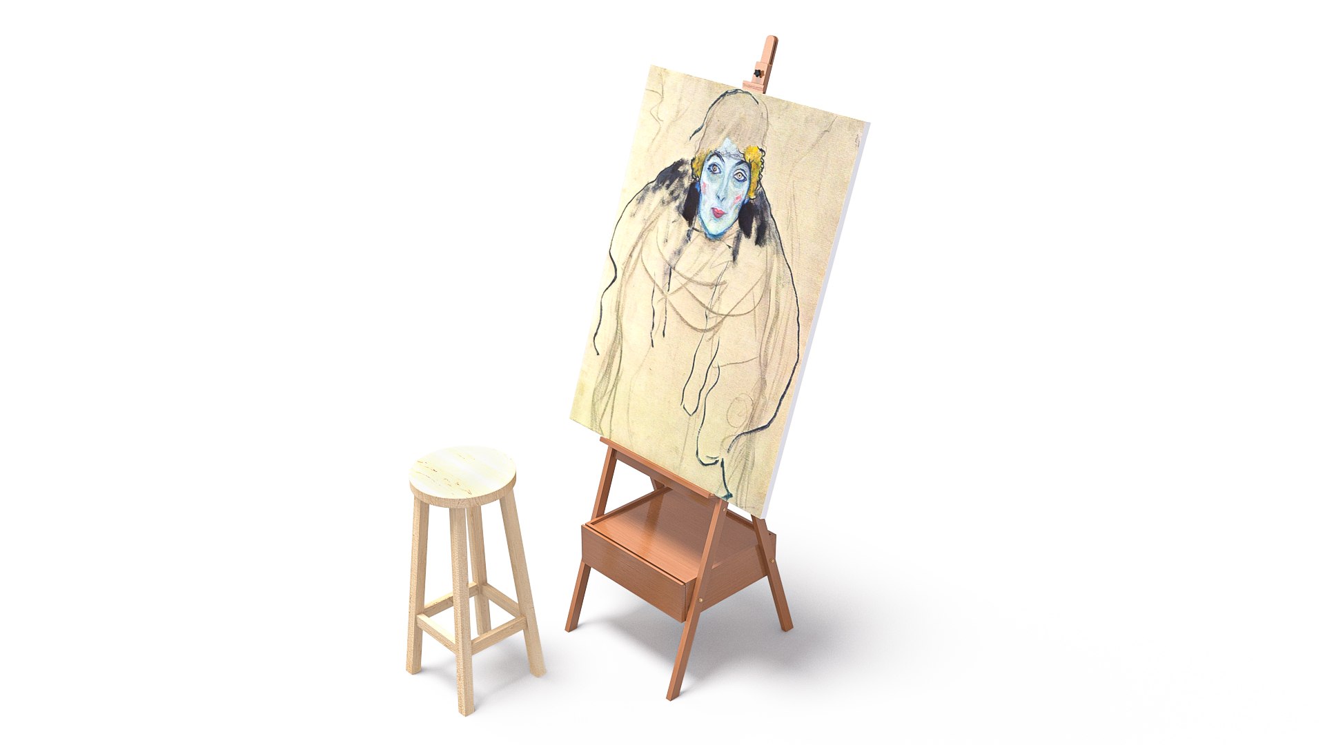 Easel 02 Model - TurboSquid 2146220