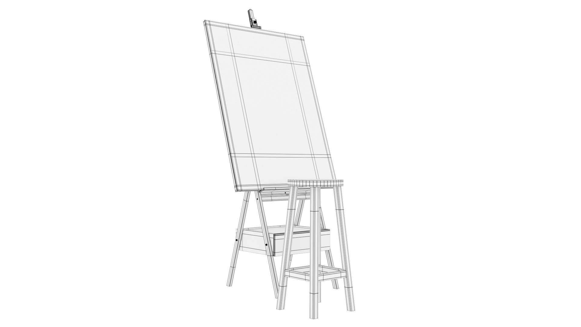 Easel 02 Model - TurboSquid 2146220