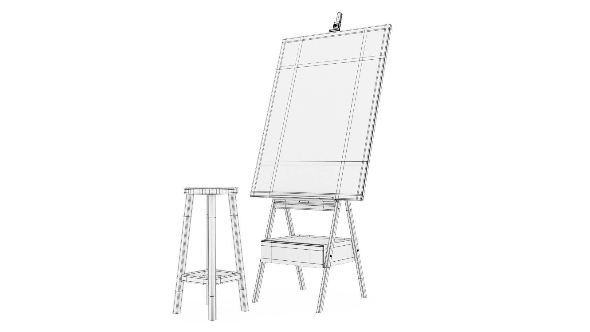 Easel 02 Model - TurboSquid 2146220