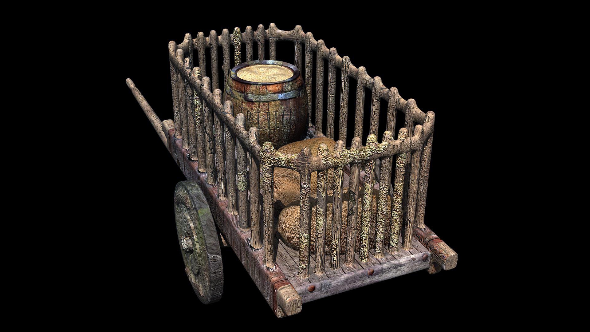 Medieval Cart Model - TurboSquid 2133118